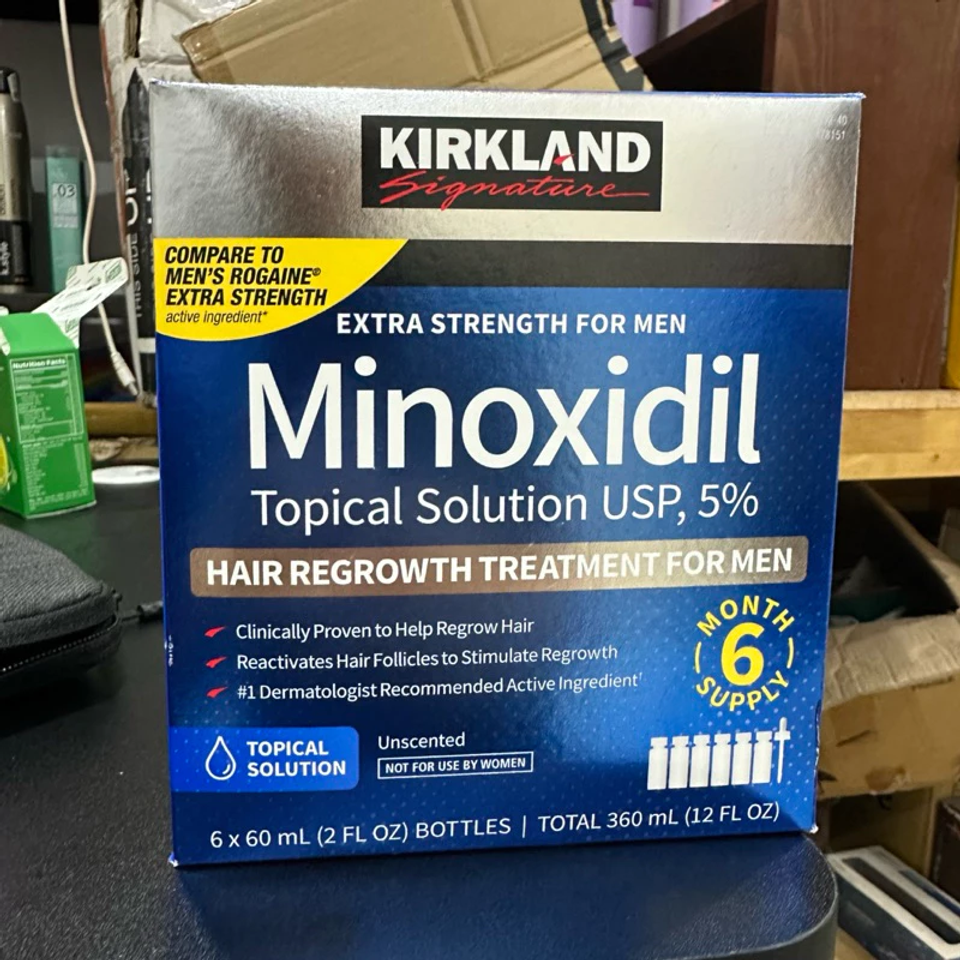 Minoxidil 5% Kirk-land Dung Dịch Mọc Râu Và Tóc Hiệu Quả Của Mỹ Hộp 6 ...