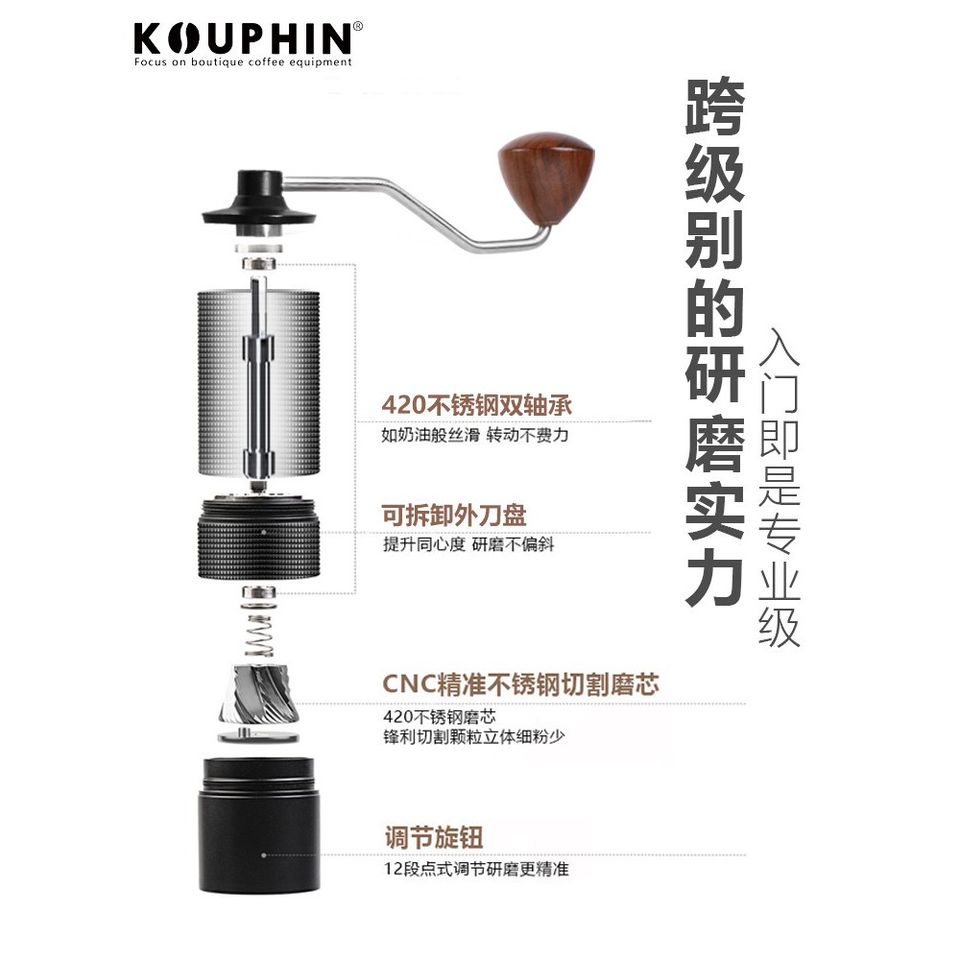 Máy Xay Cà Phê Cầm Tay KOUPHIN – Cối Xay Cà Phê Mini Gia Đình, Xay Hạt ...