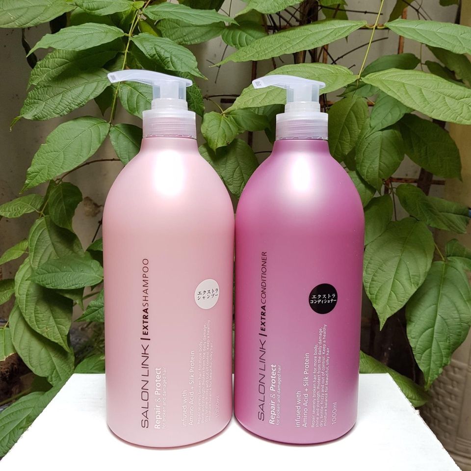 Dầu Gội Xả Kumano Salon Link Phục Hồi Cho Tóc Yếu 1000ml Extra Conditioner