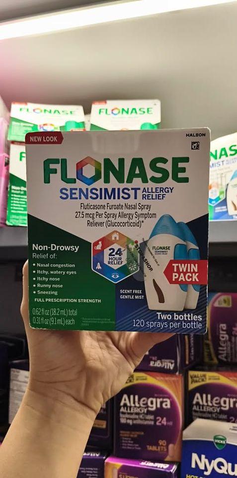 chống dị ứng Flonase Sensimist Allergy Relief Nasal Spray 9.1ml x2 chai