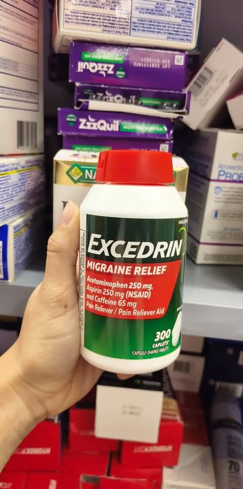 uống hỗ trợ chứng đau nửa đầu Excedrin Migraine 300 viên