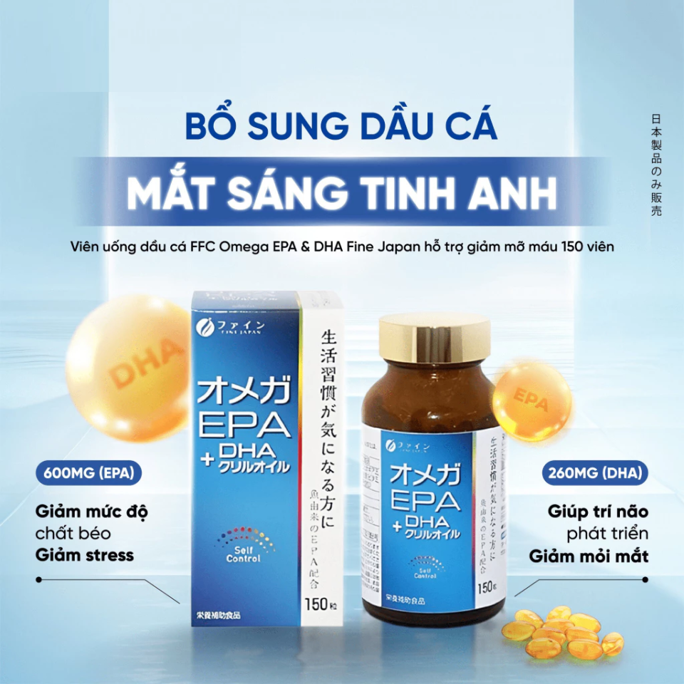 Viên uống dầu cá Omega-3 EPA & DHA Fine Japan
