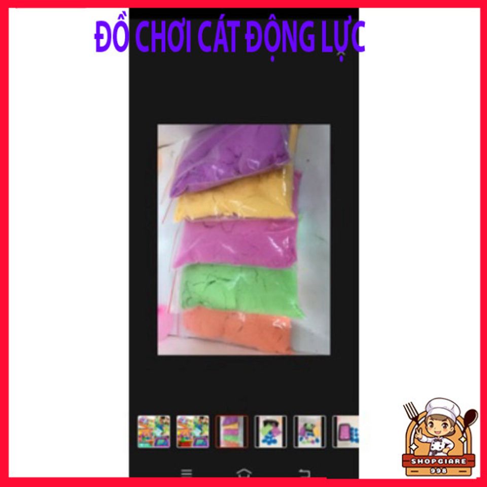cát động lực.cát tạo hình.cát dẻo combo đủ 0.5kg cát muỗng phao khuôn ...
