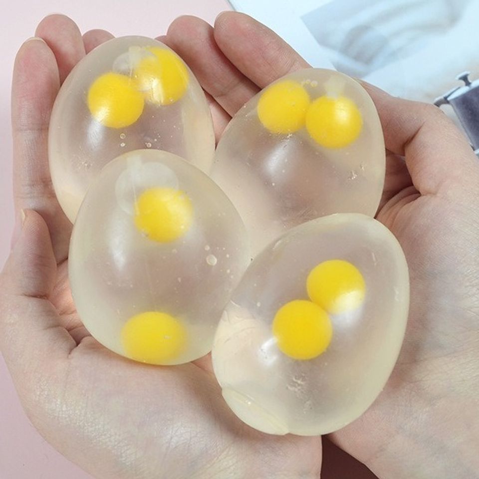 Trứng Gà 2 lòng Squishy bóp trút giận đồ chơi gudetama trứng biến thái ...
