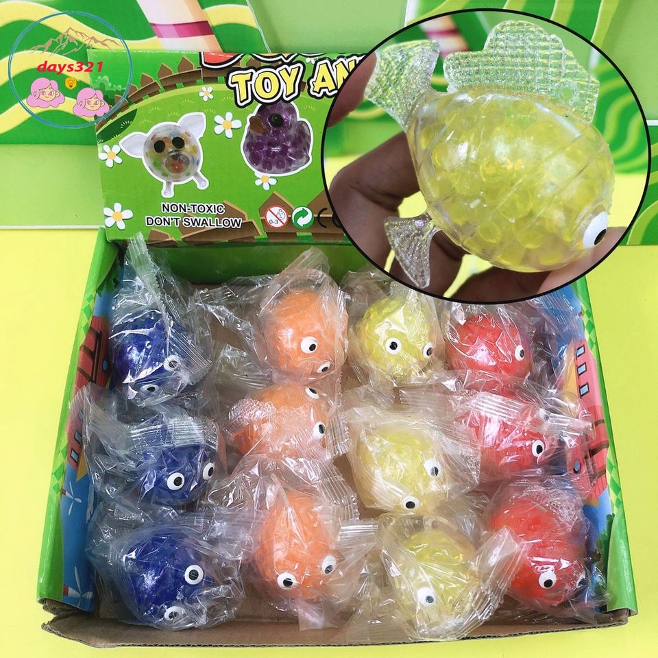 Squishy CON CÁ CHÉP 4 màu bóp ra hạt mềm mịn dễ thương chân thực giảm ...