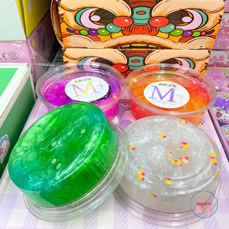 Slime M+ Mây lang thang crystal life 9 màu cực đẹp Đồ chơi hũ slam chất ...