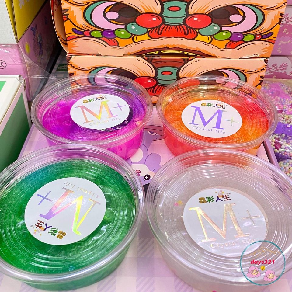 Slime M+ Mây lang thang crystal life 9 màu cực đẹp Đồ chơi hũ slam chất ...