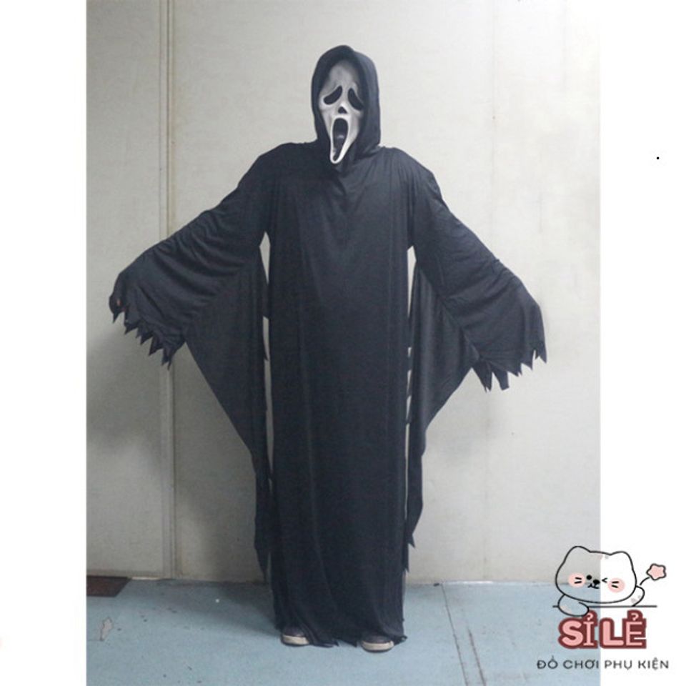 Mặt Nạ Đen Scream Hood Halloween - Phụ Kiện Ma Quái Hóa Trang Lạ Mắt và ...