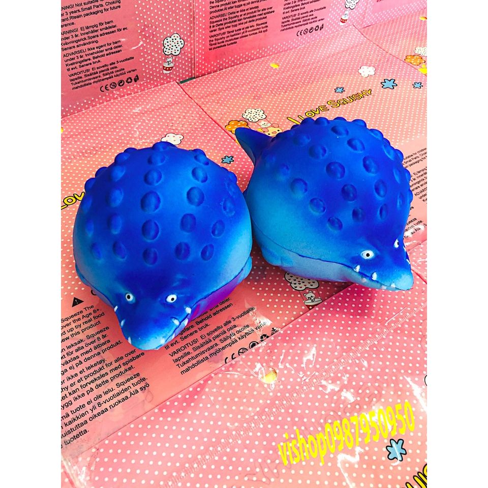 Squishy Lớn JUMBO Hình cá sấu mập ú màu xanh dương Đồ Chơi Xốp Giảm ...