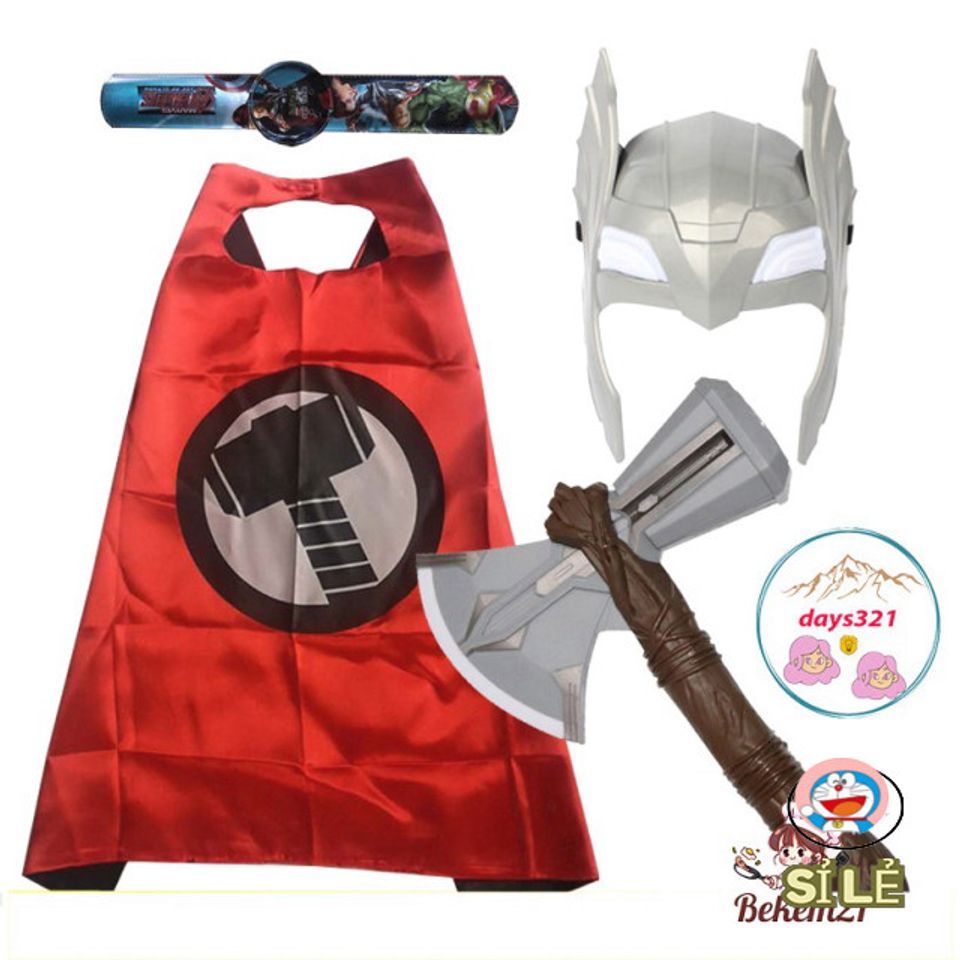 Búa Sấm Sét Thor và Khiên Anh Hùng Set đồ hoá trang siêu anh hùng Thần ...