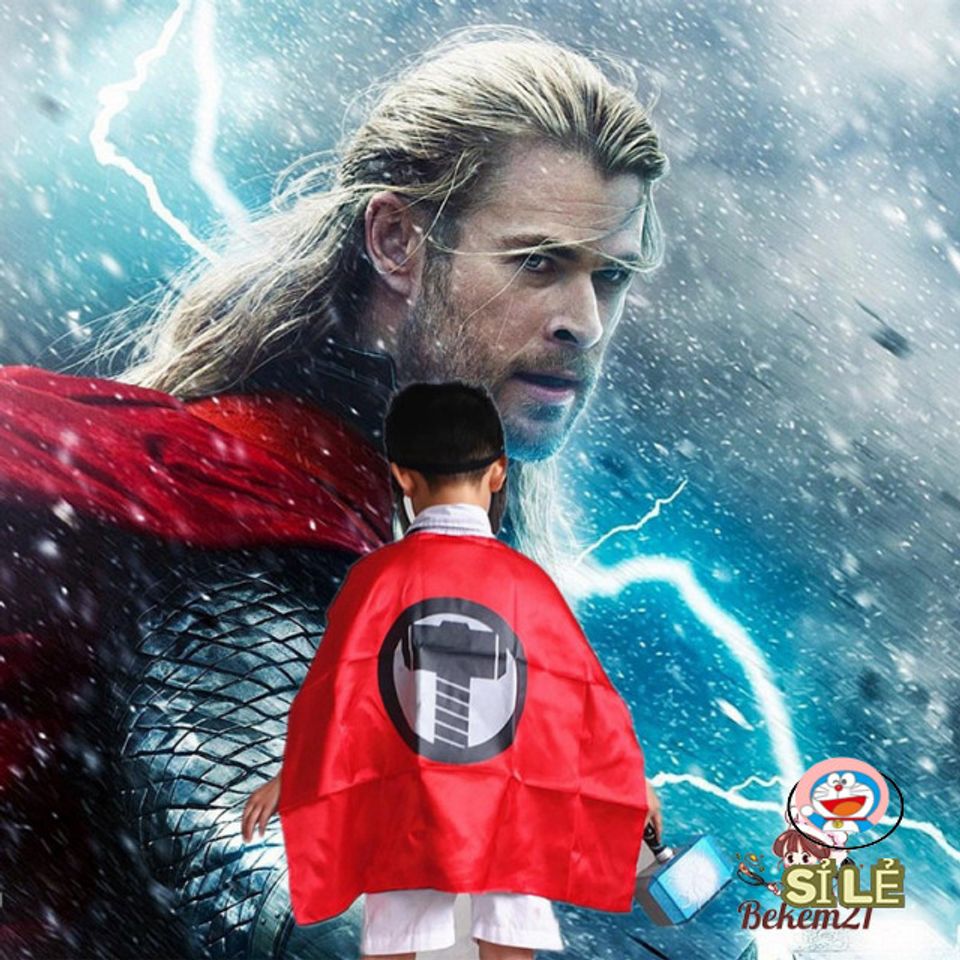 Áo choàng + mặt nạ + Búa Của Thần Sấm Thor Bằng Chất Liệu PU Siêu Bền ...