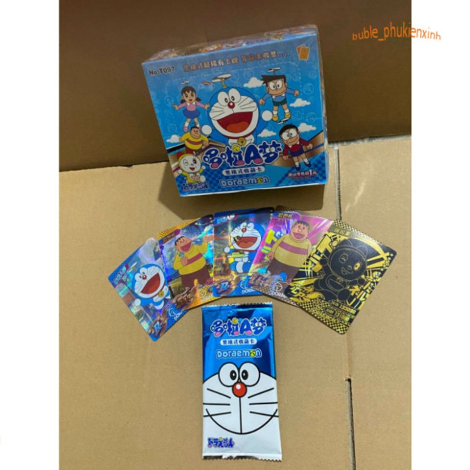 Bộ thẻ bài 160 lá hình Doraemon, Nobita, Chaien, Xuka, Xê Kô và nhiều ...